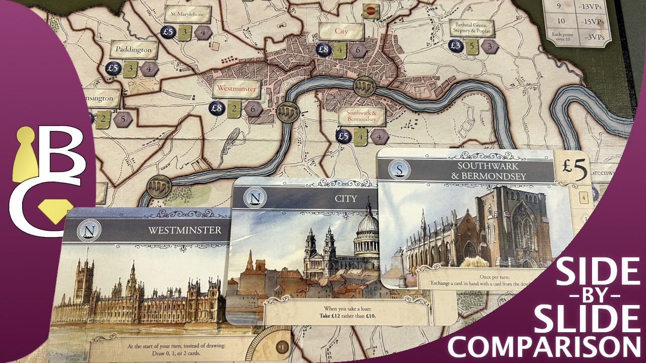 London — Side-by-Slide Board Game Comparison 👥 - YouTube