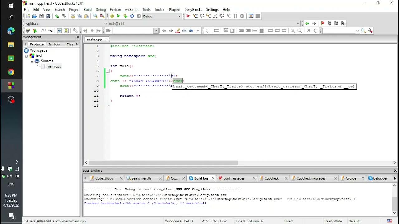 difference between ( \n & endl ) - YouTube