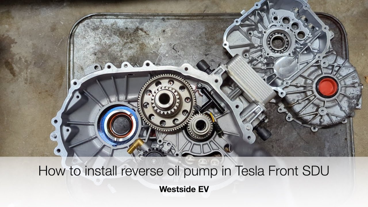 Tesla FSDU Reverse Oil Pump Install - YouTube