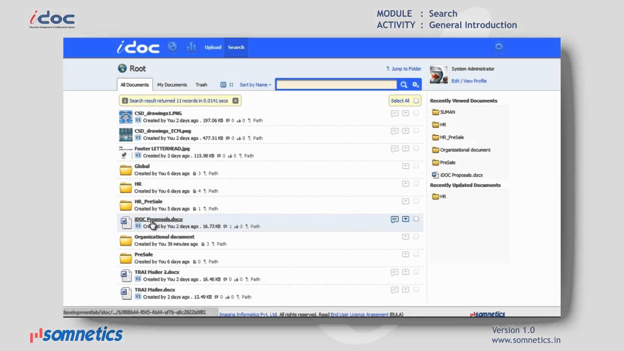 iDOC search general introduction - YouTube