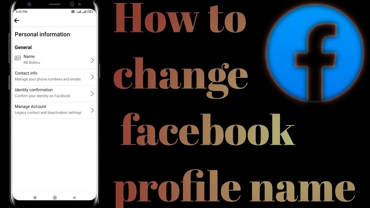 How to change facebook profile name !! *All update* - YouTube