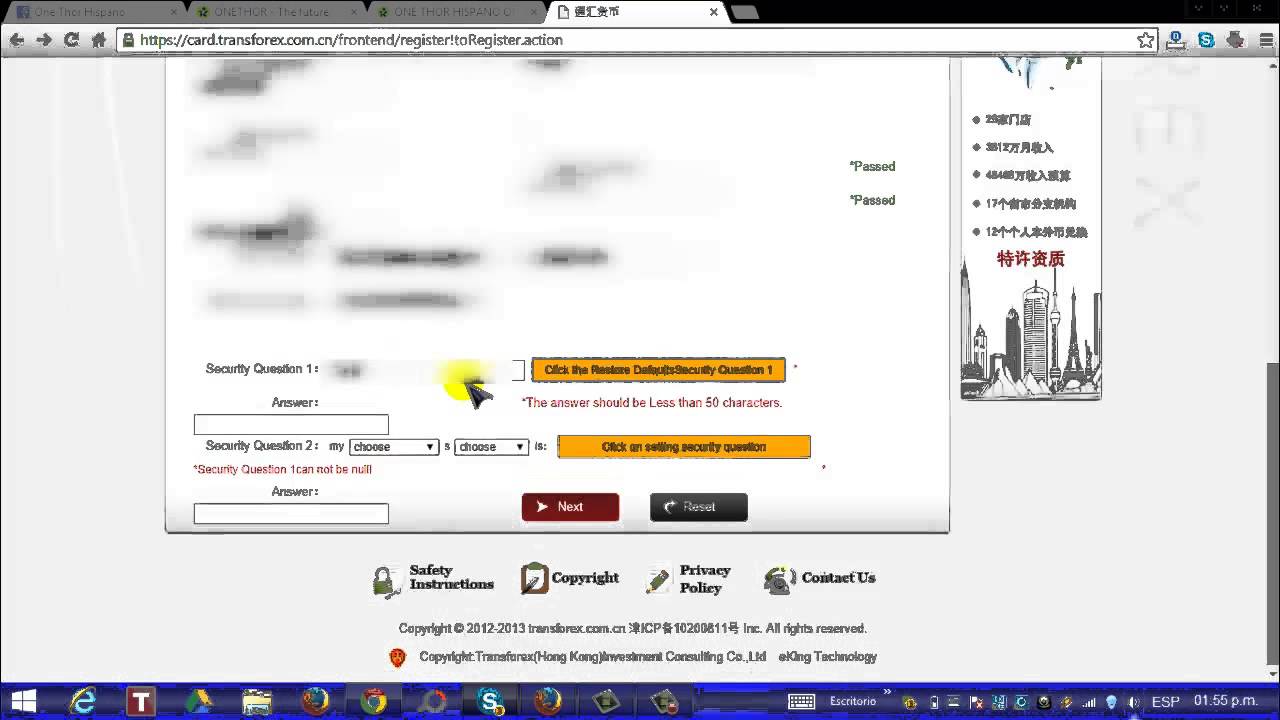 Vincular activar tarjeta One Thor MasterCard con TransForex 2014 - YouTube