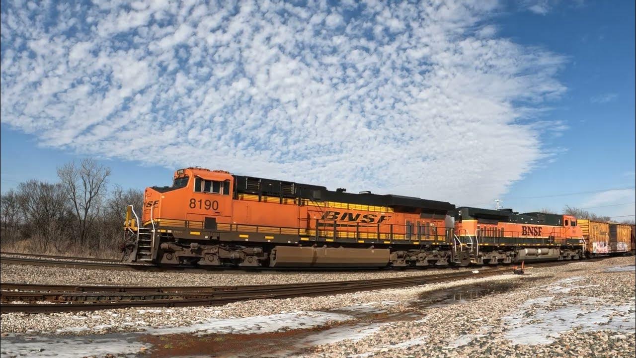 Westbound BNSF 8190/980, Mixed Freight Train, "Cherokee Sub" Tulsa, OK, 2-26-2022, GoPro - YouTube