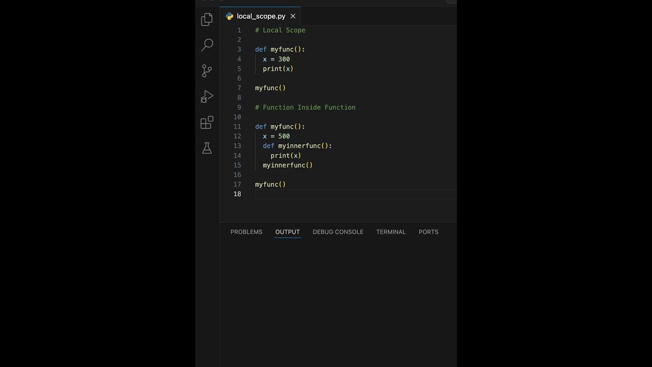 Python Local Scope #learning #python#variablesinpython #learntocode2024 #variables #coding - YouTube