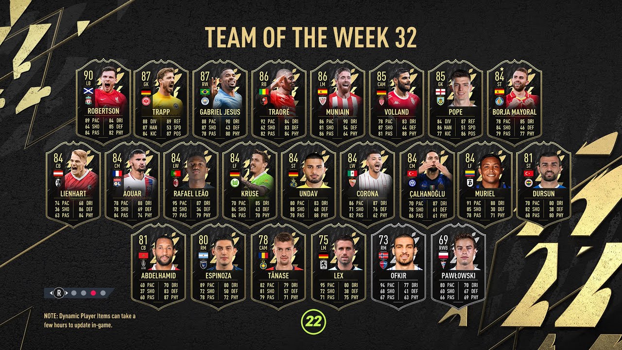 TOTW 32 Match in FIFA 22 - YouTube