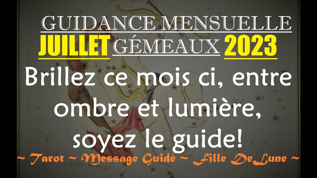 GÉMEAUX JUILLET 2023 Brillez ce mois ci, entre ombre et lumière, soyez ...