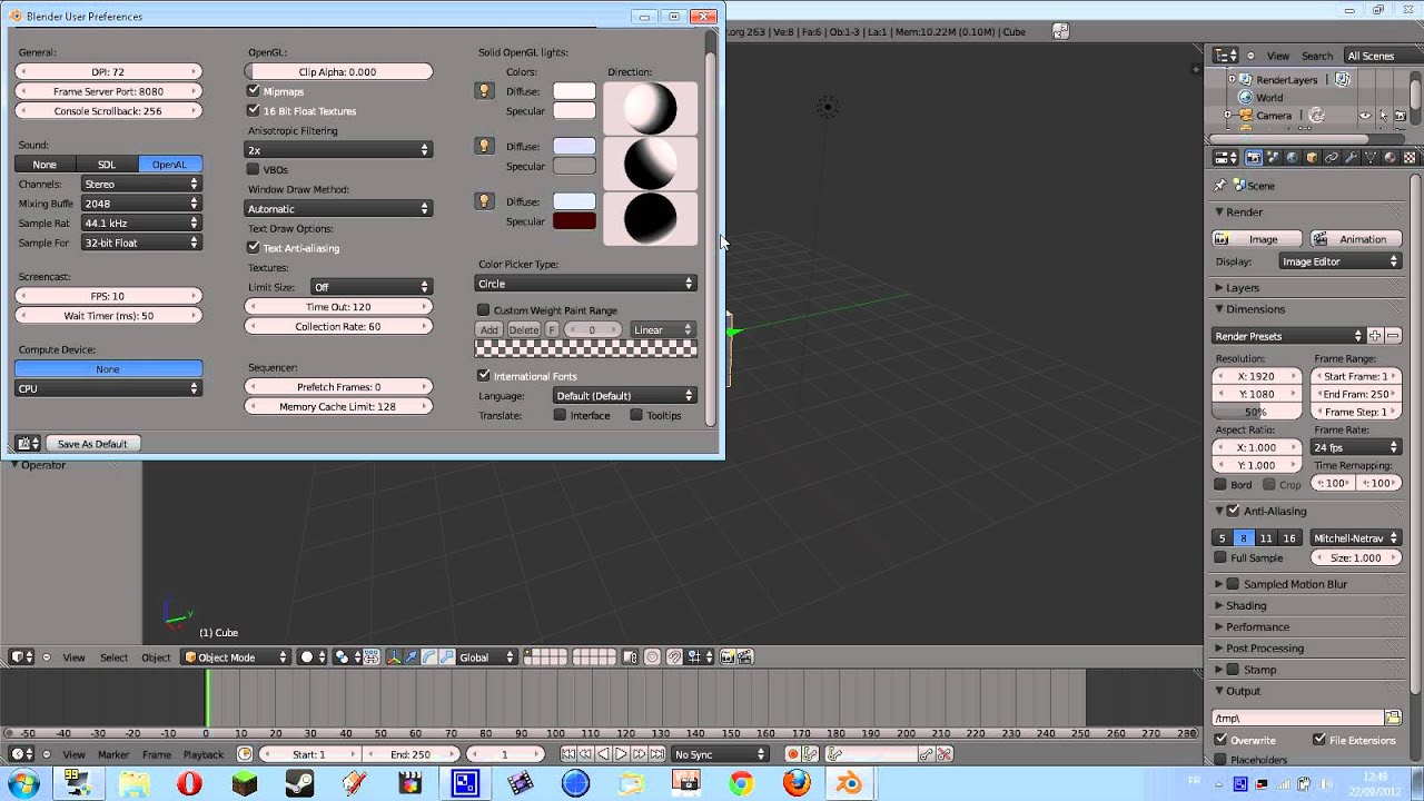 Mettre Blender 2.63/2.64 en français - YouTube