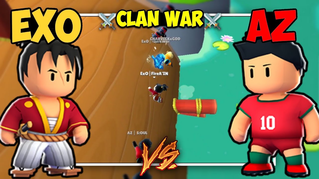 ExO VS AZ | CLAN WAR | STUMBLE GUYS . - YouTube