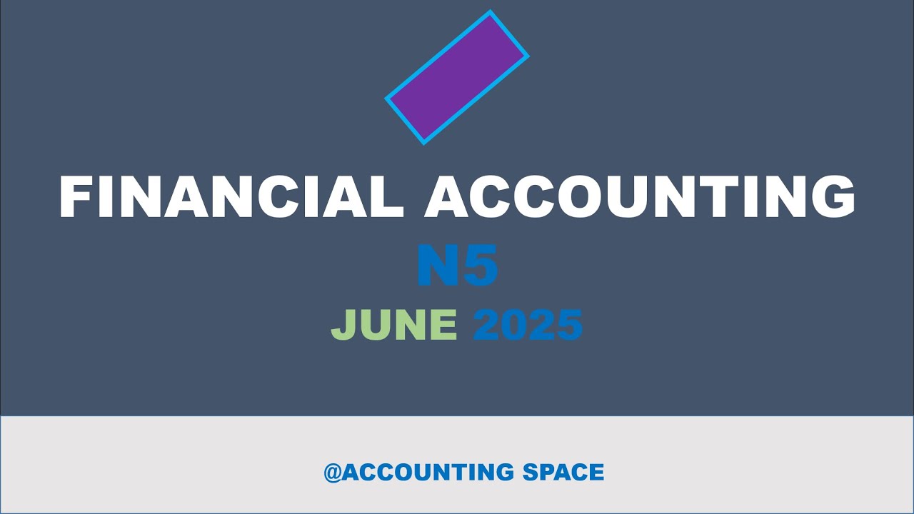 FINANCIAL ACCOUNTING N5 ACCOUNTING RATIOS JUNE 2025 - YouTube