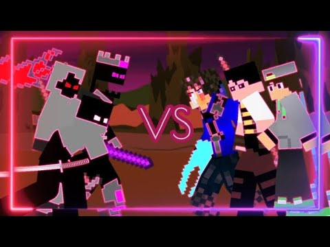 Secret Team VS Rain, Sasha and Jeffvix||Minecraft / Stick nodes ...