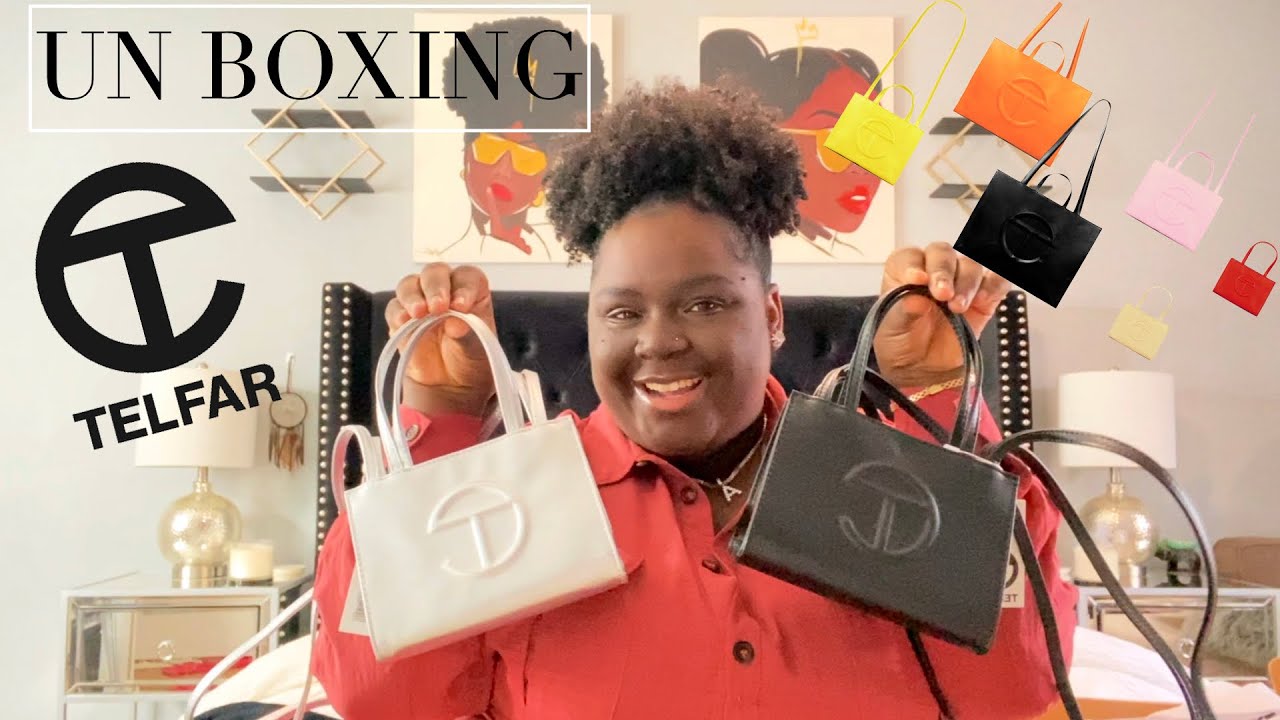 TELFAR BAG UNBOXING | WHAT CAN FIT IN MY SMALL TELFAR SHOPPER | BLACK ...