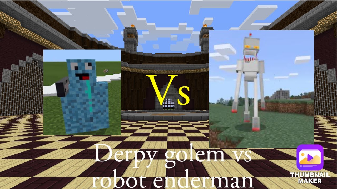 Derpy golem vs robot enderman - YouTube