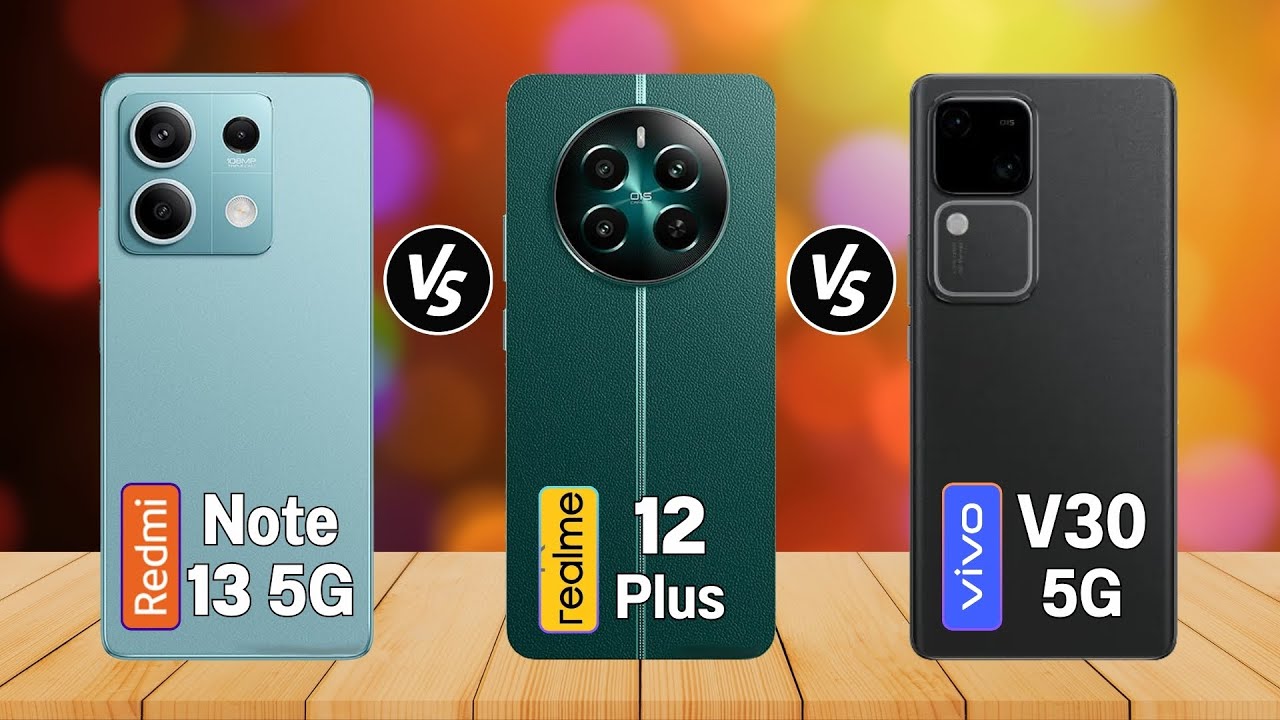 Realme 12 Plus Vs Redmi Note 13 5G Vs Vivo V30 I Spech Comparison ...