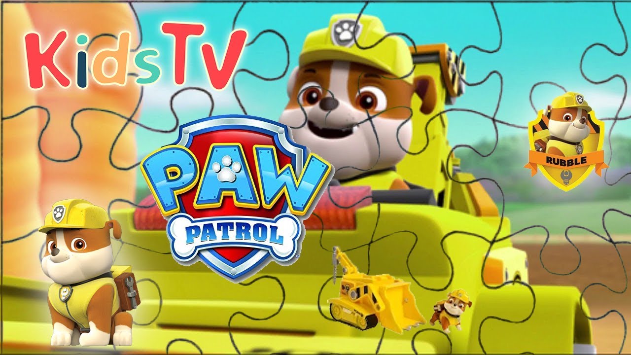 Paw Patrol Jigsaw Puzzles For Kids RUBBLE - Gideon's Toy Army - YouTube