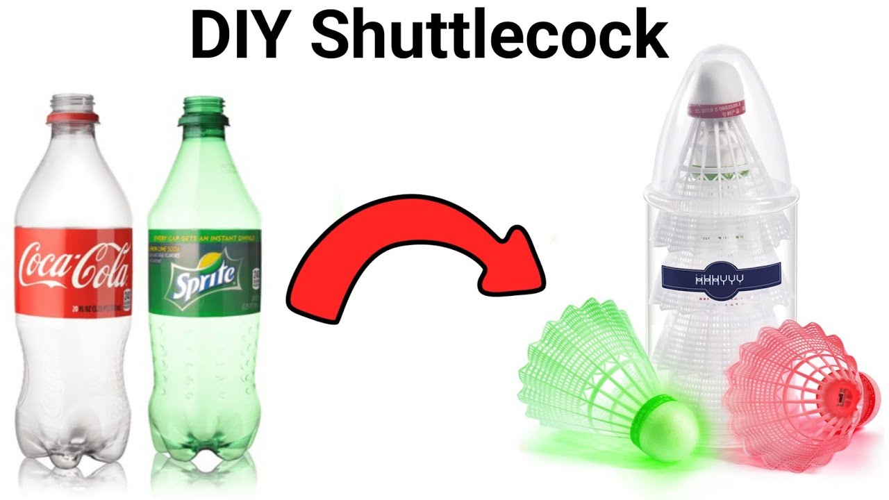 how to make shuttlecock with bottle | shuttlecock kaise banate hain ...