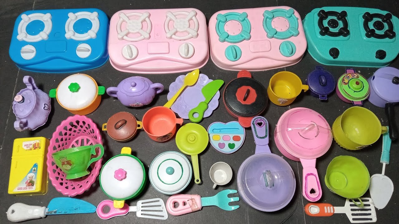 3 minutes satisfying with unboxing, kitchen playset asmr unboxing toys ...
