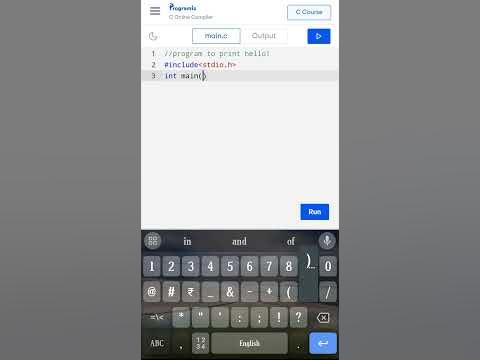 program to print hello word in C language 💻#coding in c language #program - YouTube
