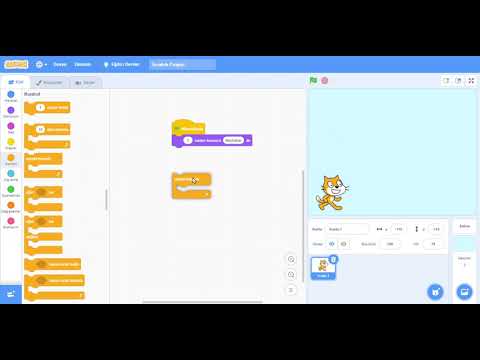 Scratch programı üzerinden hareket eden kedi (kediyi renklendirme )