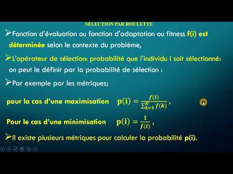 2/5:Algorithme Génétique:Réponse à une question sur Sélection par Roulette(Roulette Wheel selection)