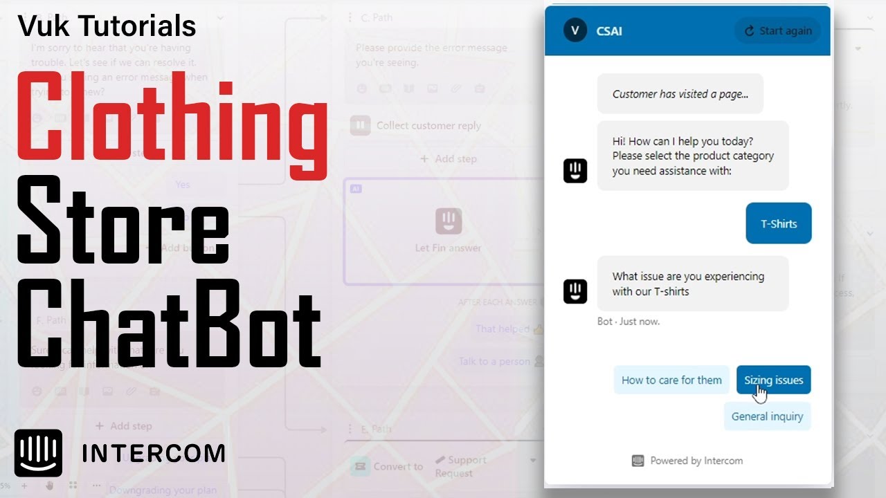 Clothing Store Intercom Bot - Conversation Design Workflow - YouTube