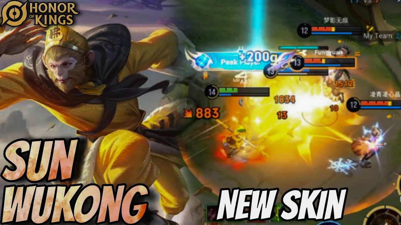 Honor of Kings (Sun Wukong) Journey To The West "Sun Wukong" New Skin ...