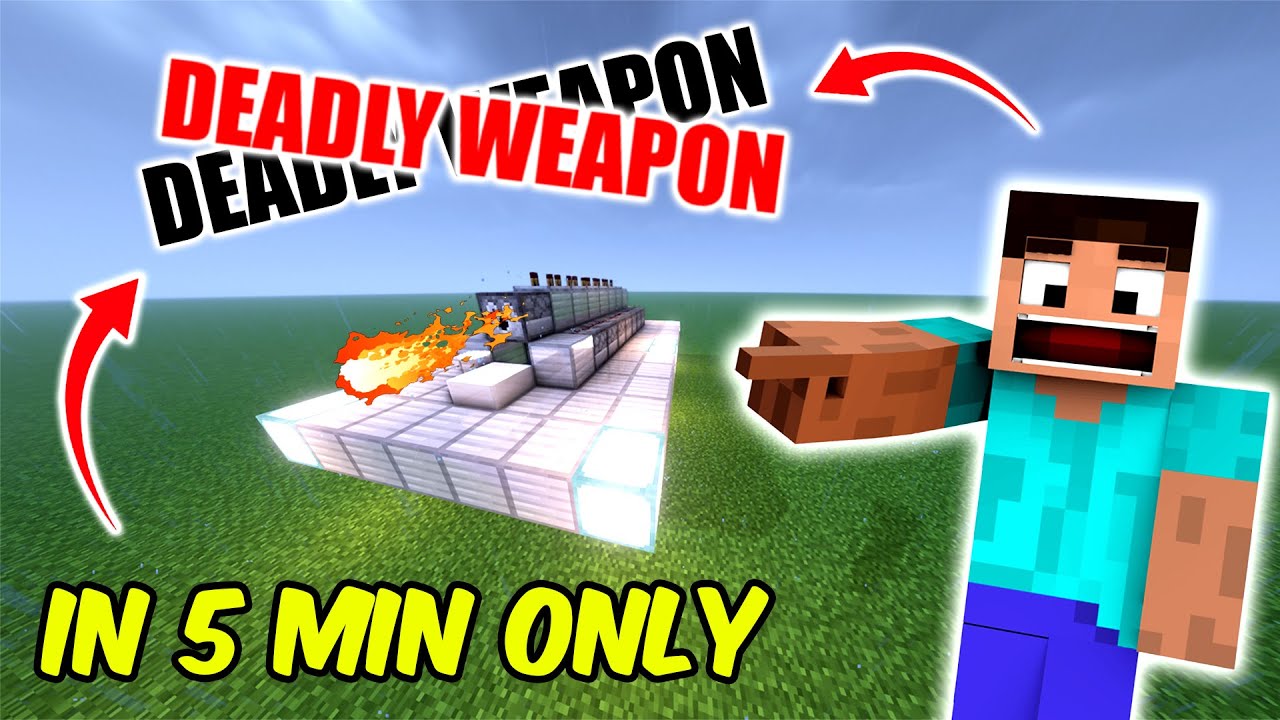 Making insane Deadly weapon in Minecraft no mod 😲🤯 - YouTube