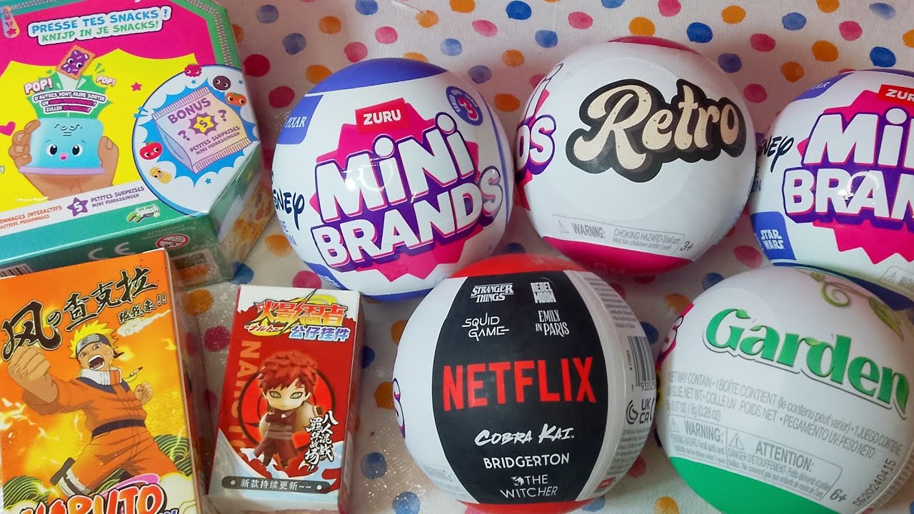 ♥️💜💚💛🧡🩷 ASMR Unboxing Toys Mini Brands Disney 3 Retro Garden Netflix ...