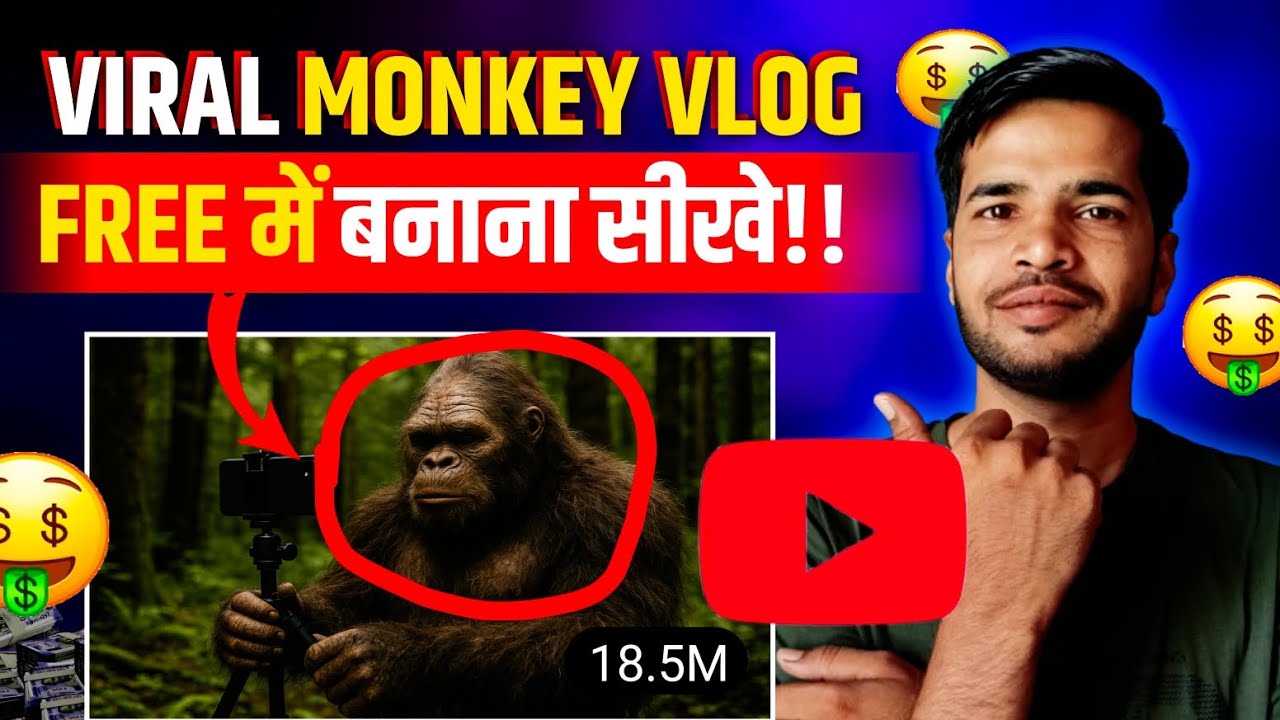 Viral Monkey Al Vlogs Video Kaise Banaye ? How to Make AI Monkey Vlog | Monkey Vlog Free Mai ...