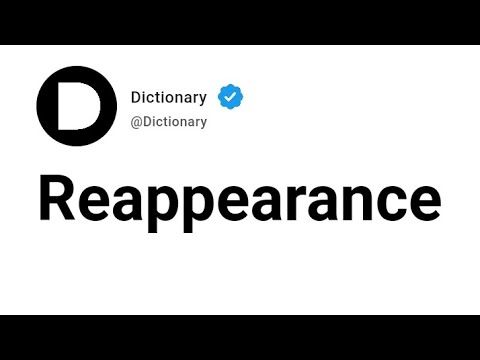 Reappearance Meaning In English - YouTube