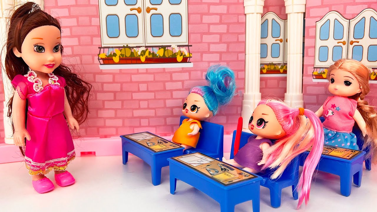 Surprise Doll Has a Magic Stick | School Day - Math Test + Gym Class ...