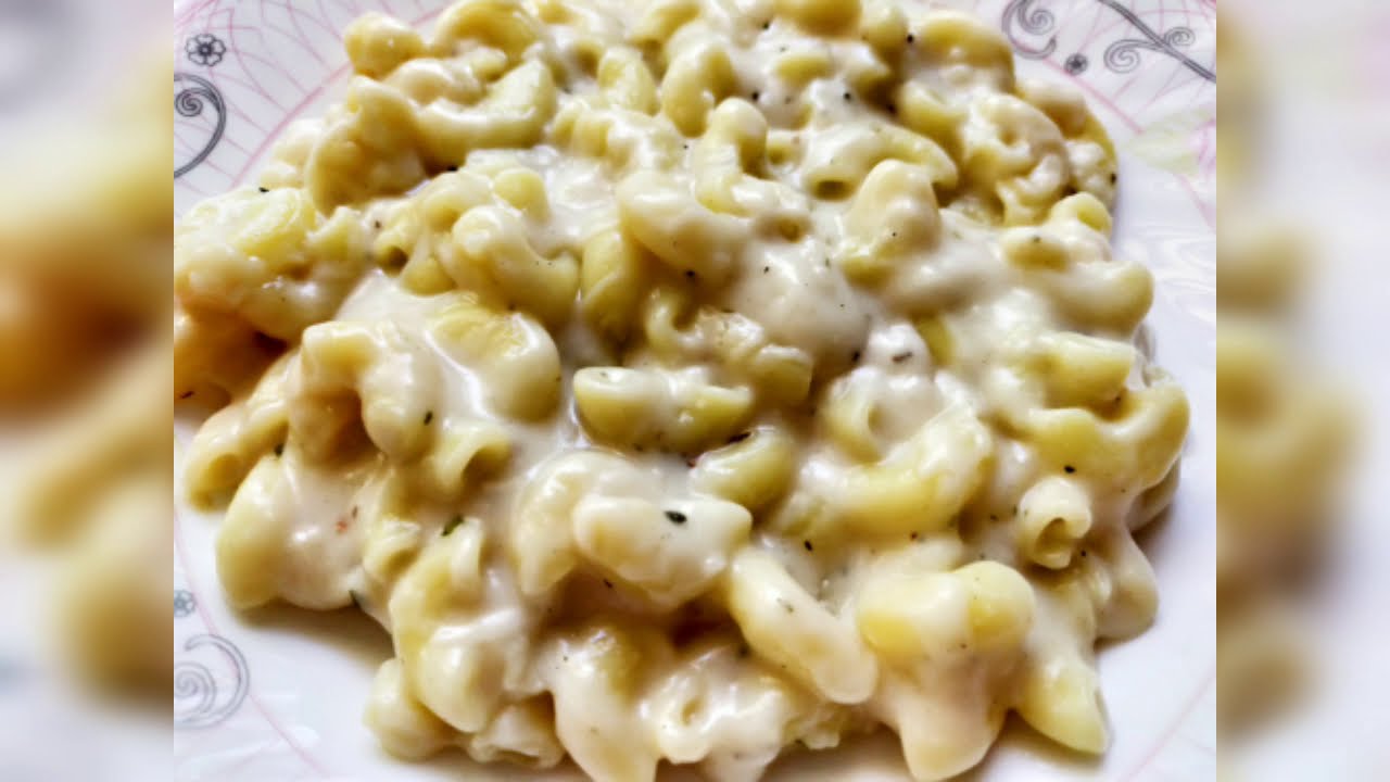 white sauce macaroni/how to make quick and easy macaroni in white sauce ...