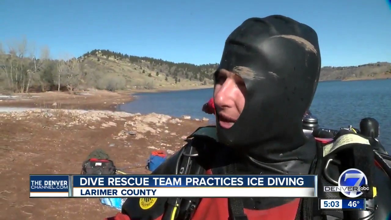 Dive rescue team practices ice diving - YouTube