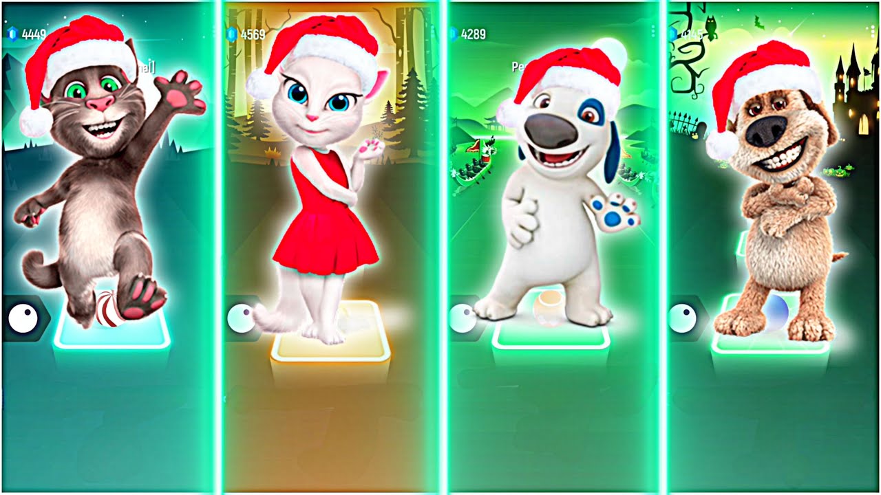 🎶Talking Tom And Friends Merry Christmas Team | Tom - Angela - Hank ...