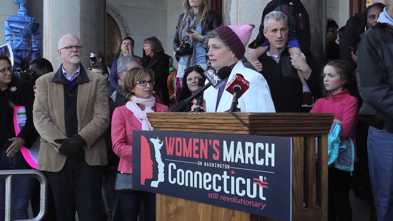 State Sen. Beth Bye speech at the Women's March at the CT State Capitol ...