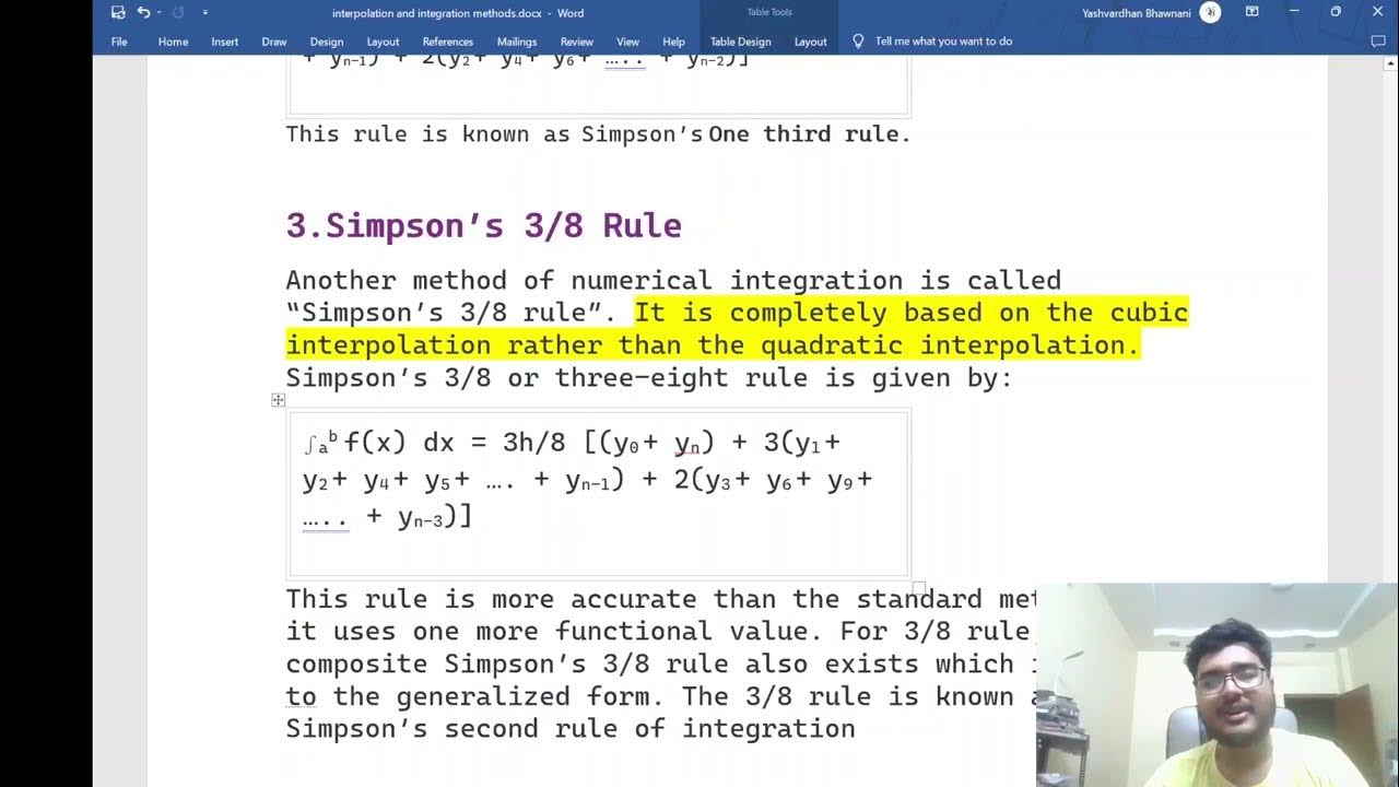 Numerical integration methods : AN OVERVIEW - YouTube