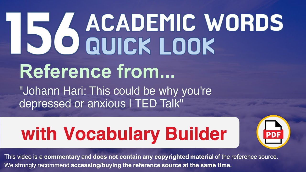 156 Academic Words Quick Look Ref from "This could be why you're ...