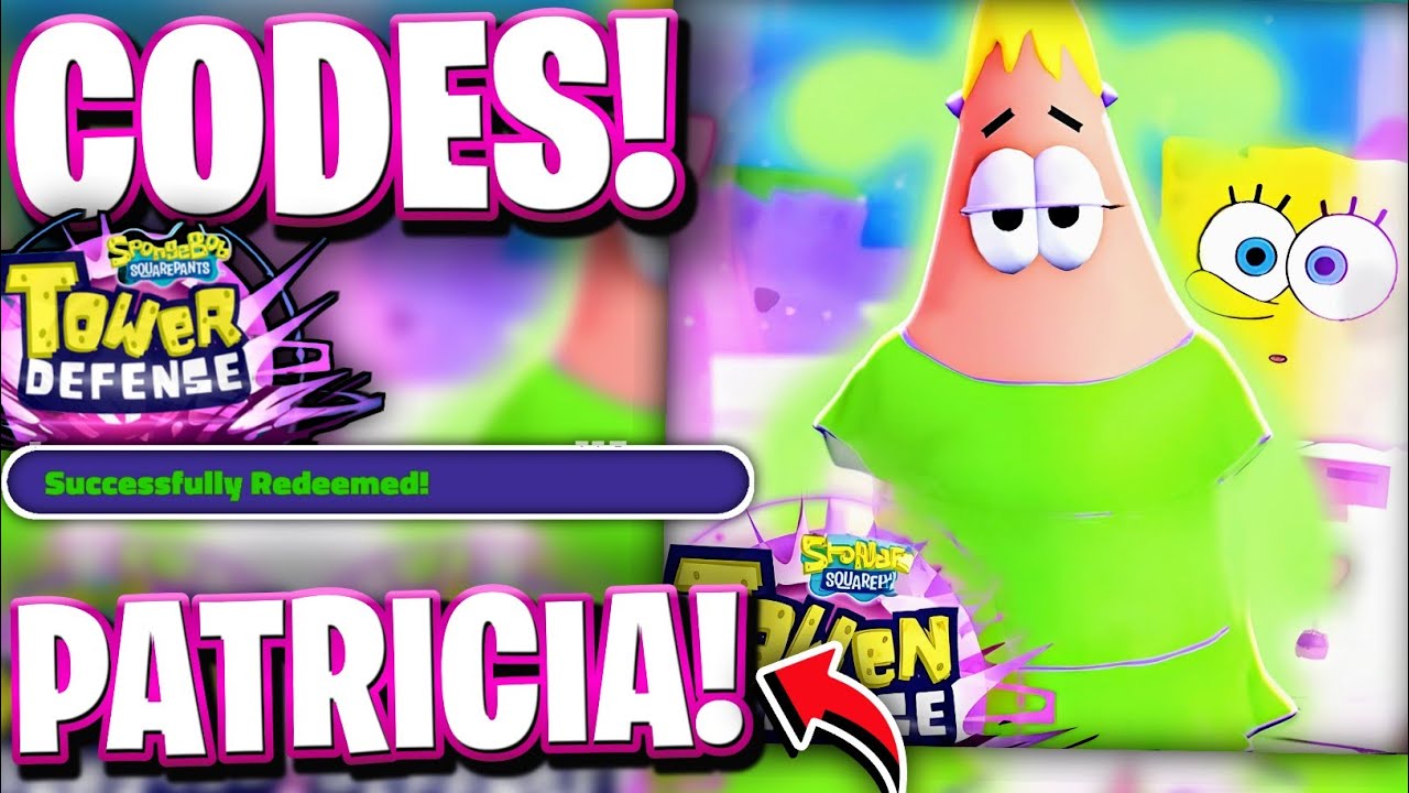 [PATRICIA UPD] All NEW PATRICIA UPDATE 33 CODES FOR SPONGEBOB TD ...