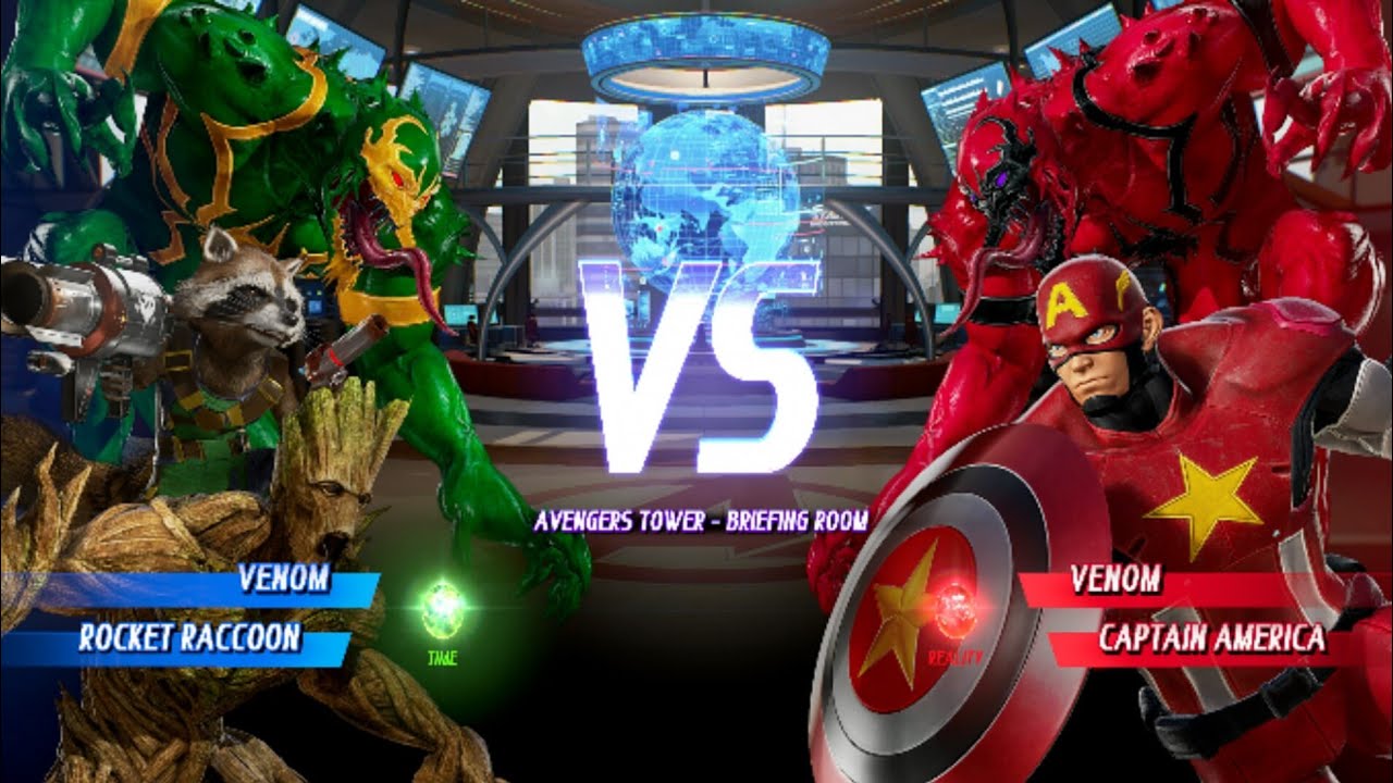 Venom & Rocket Raccoon Vs Venom & Captain America [VeryHard]Marvel Vs ...