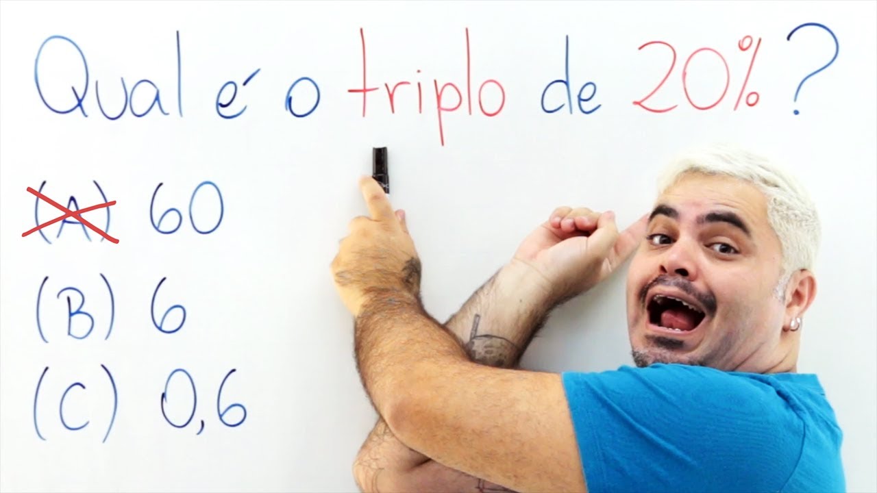 🤯 Qual é o TRIPLO de 20%? Você consegue calcular esse VALOR PERCENTUAL ...