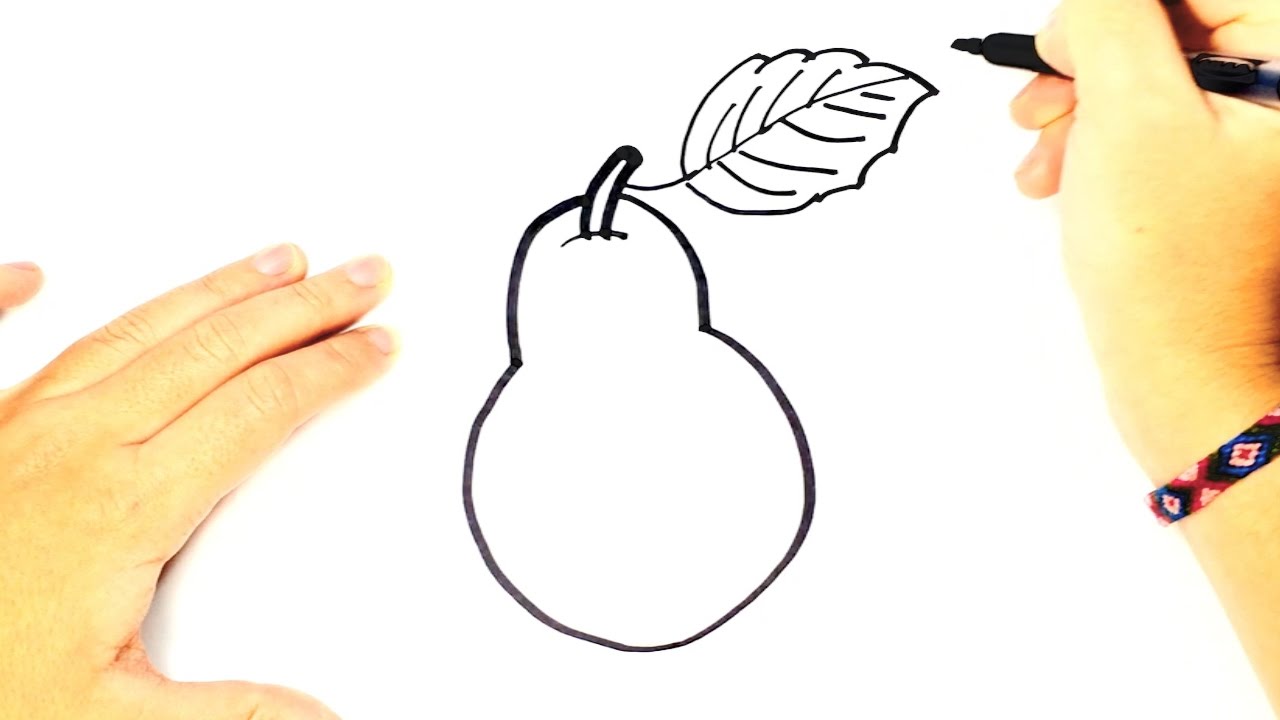 How to draw a Pear for kids | Pear Drawing Lesson Step by Step - YouTube