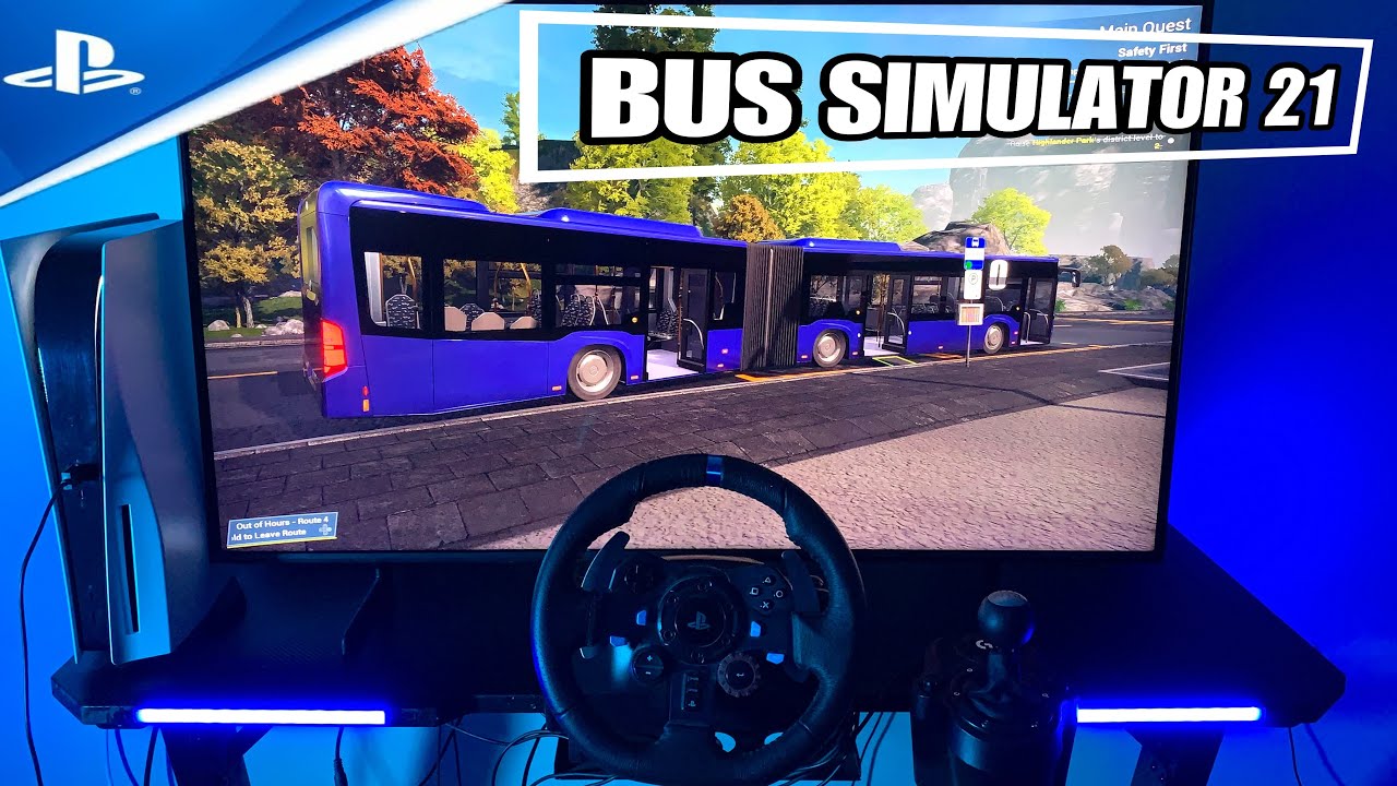 bus simulator 21 next stop - ps5 - Logitech g29 steering wheel - YouTube