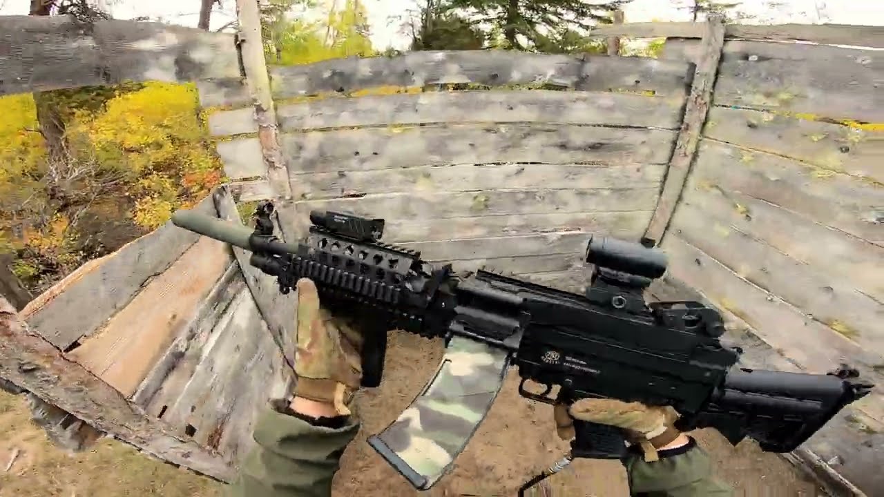 Full Auto Airsoft LMG Airsoft HPA Gameplay - YouTube