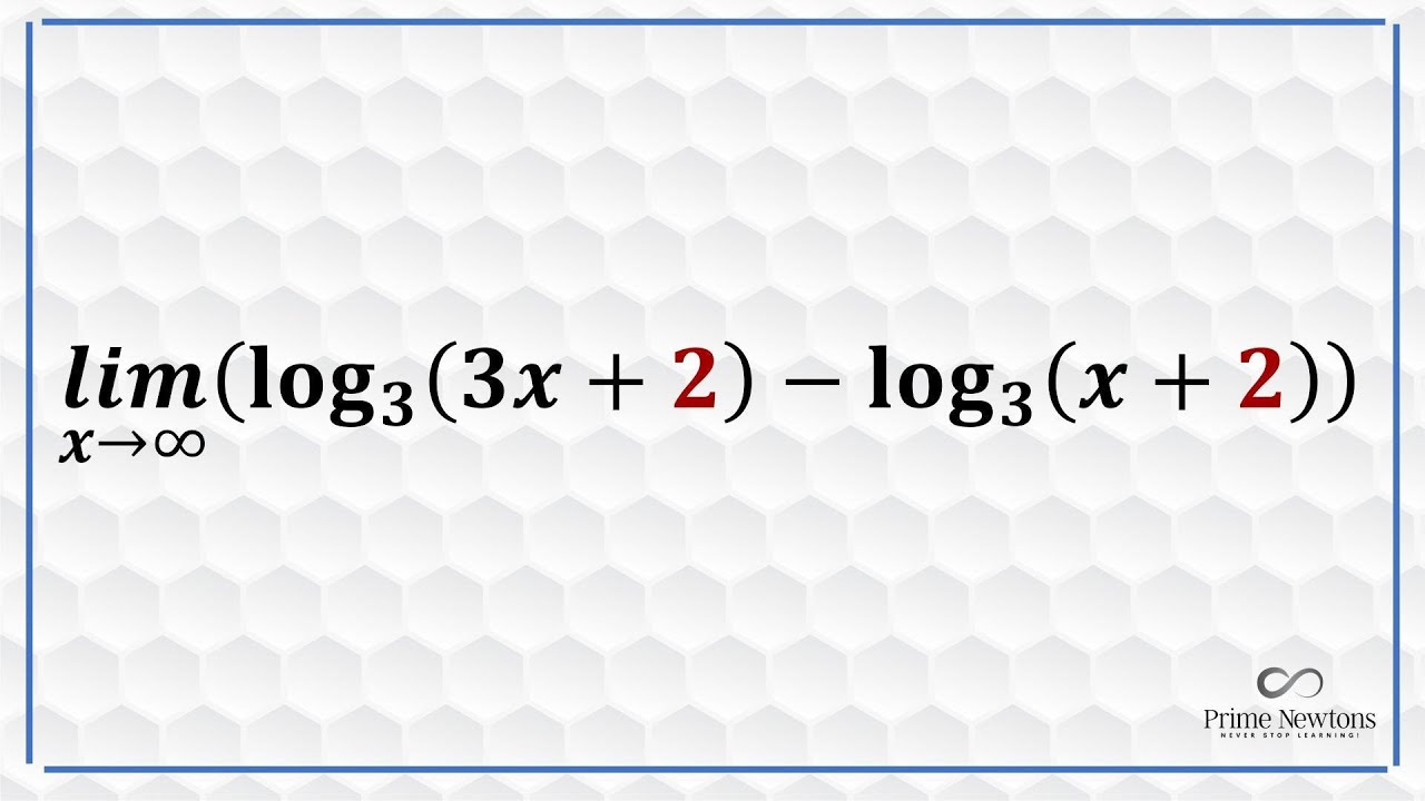 Limit At Infinity Of Log Function YouTube