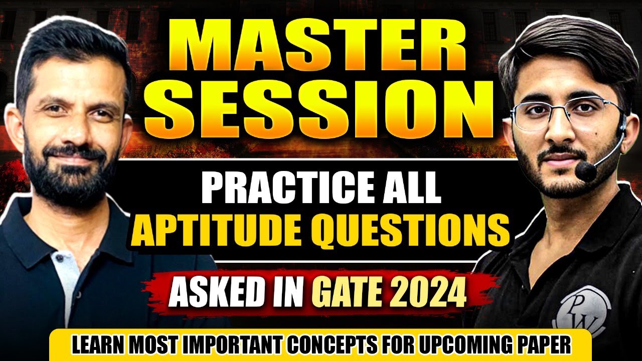 GATE 2024 Aptitude Questions | GATE Exam Questions Pattern By IISc ...