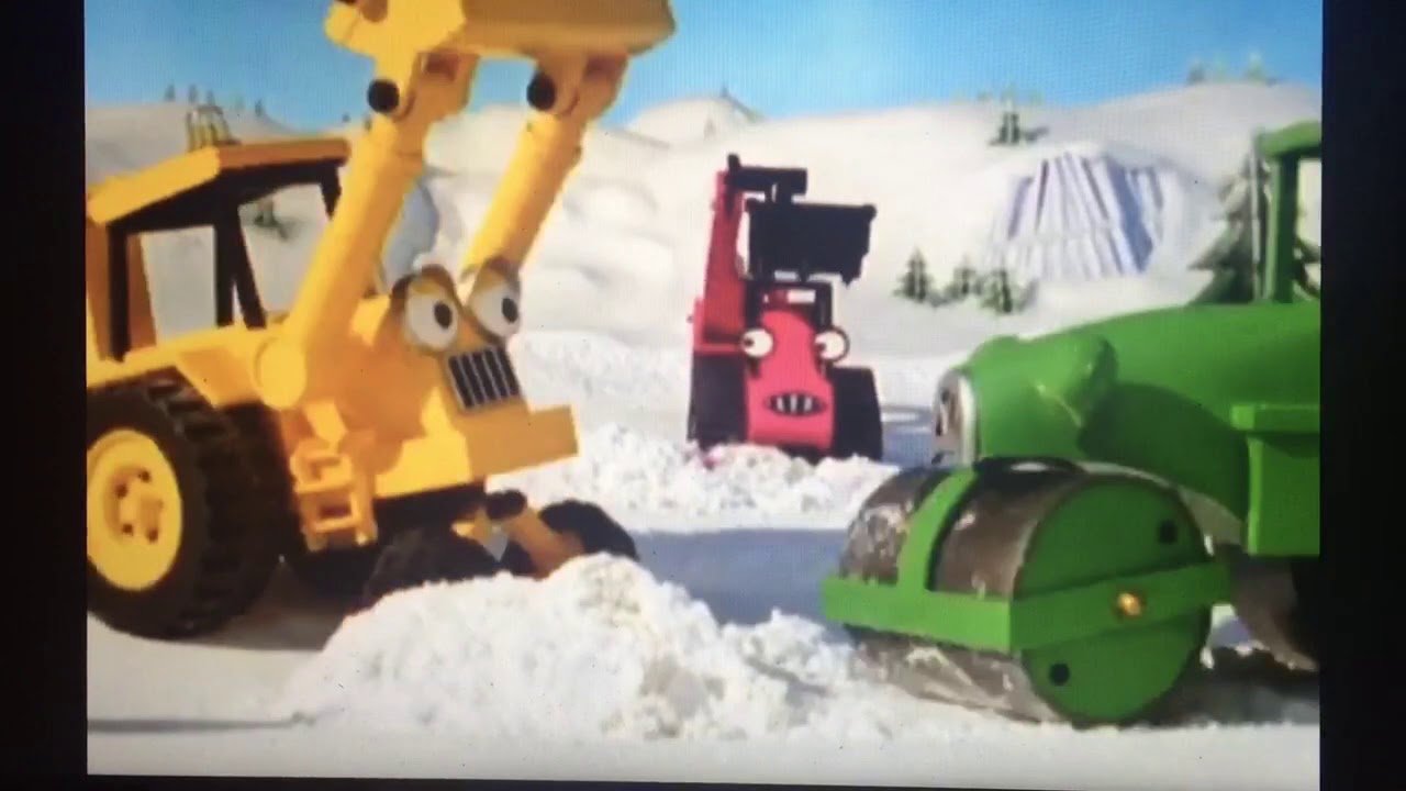 Bob the Builder snowed under (nascar commentary) snow fight - YouTube