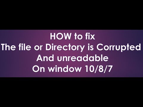 how to fix the file or directory is corrupted and unreadable folder ...