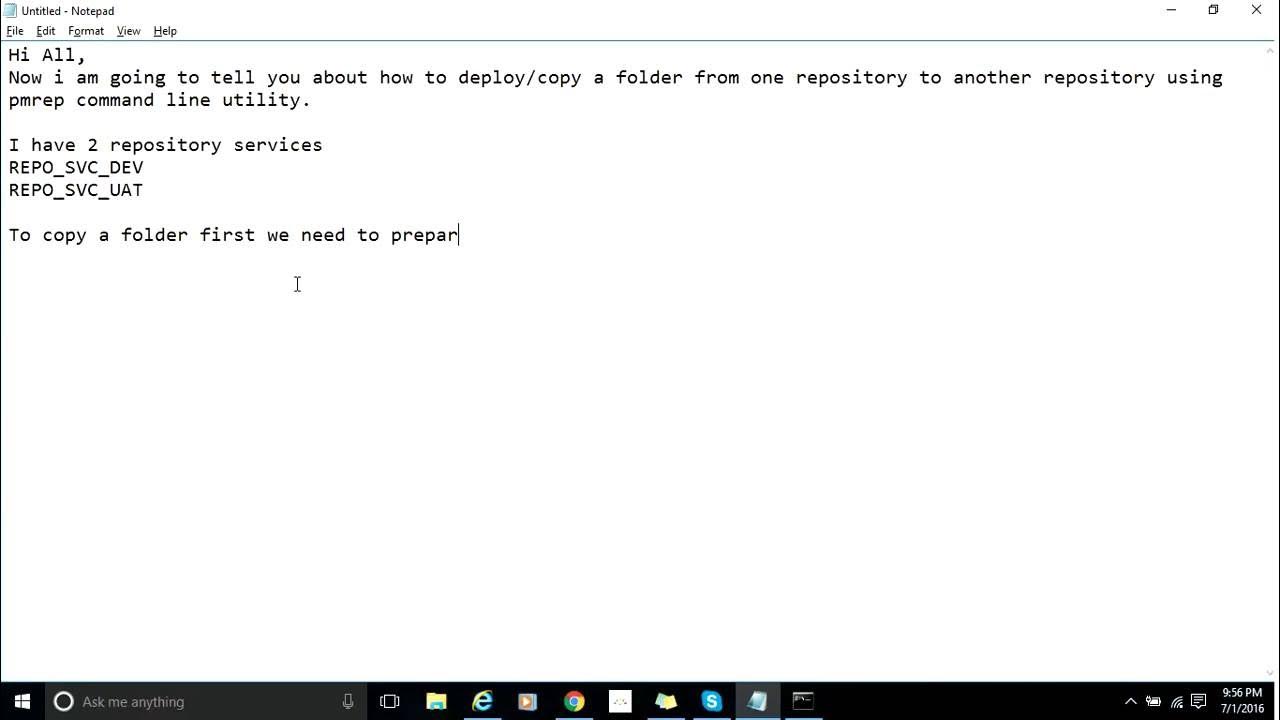 Informatica Folder Copy Or Folder Deploy Using Pmrep Youtube
