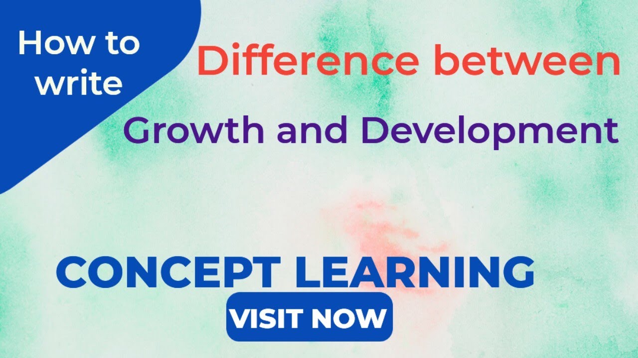 Difference between Growth and Development | Growth and development (in Hindi & English) | BA,MA ...