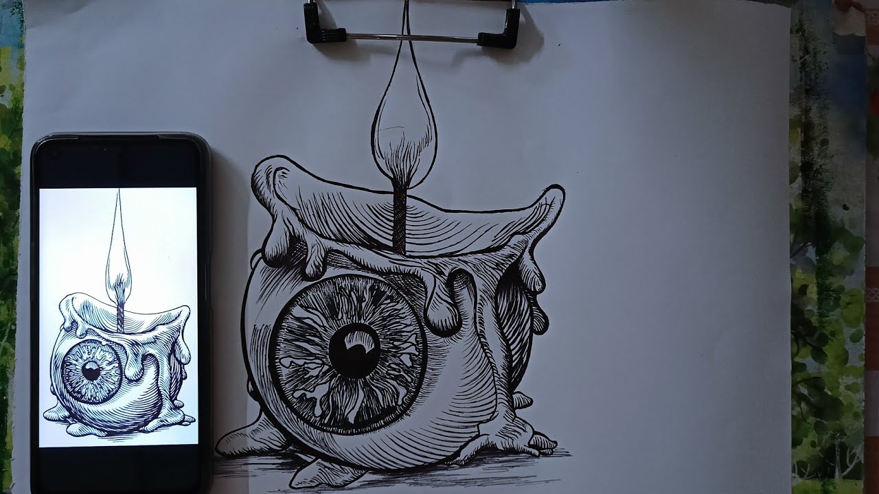 How to draw a realistic eye candle. How to Drawing a realistic eye with ...