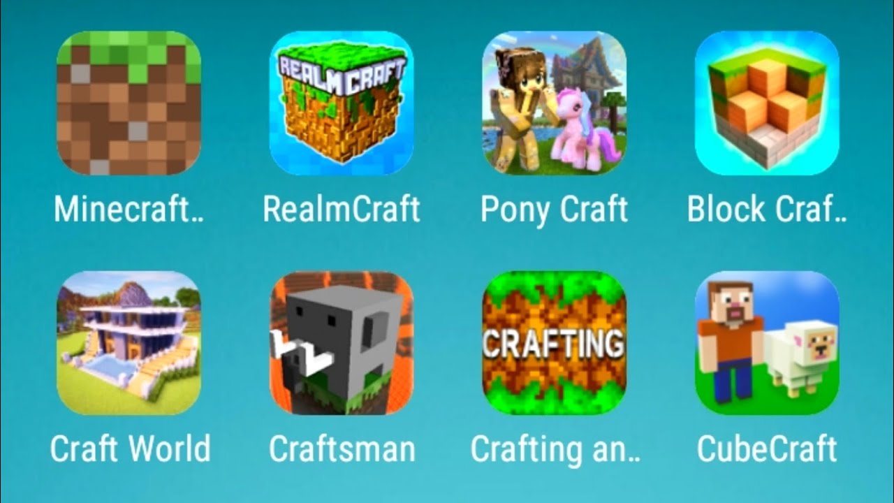 Minecraft, RealmCraft, Pony Craft, Block Craft 3D, Craft World ...